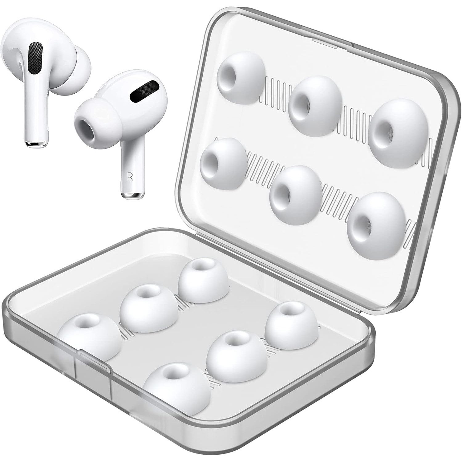 Coonoor Kopfhörer-Schutzhülle 12 Stück Ersatz-Ohrstöpsel für AirPods Pro/AirPods Pro 2, mit ...