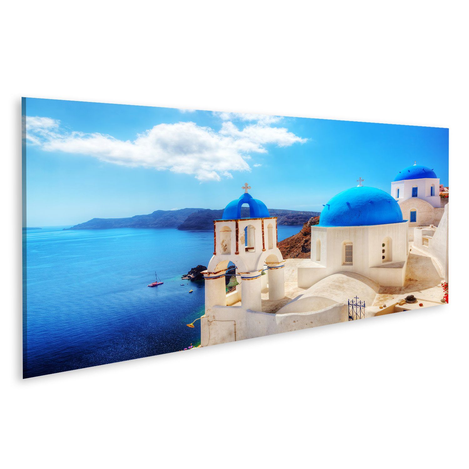 islandburner Leinwandbild Bild auf Leinwand Oia Stadt Santorini Insel Griechenland Ägäisches Mee