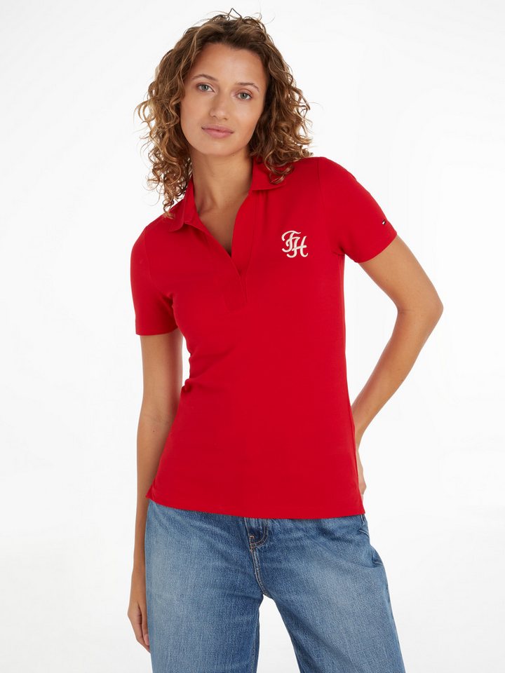 Tommy Hilfiger Poloshirt Slim Th Script Opn Nk Polo Ss Mit Tommy