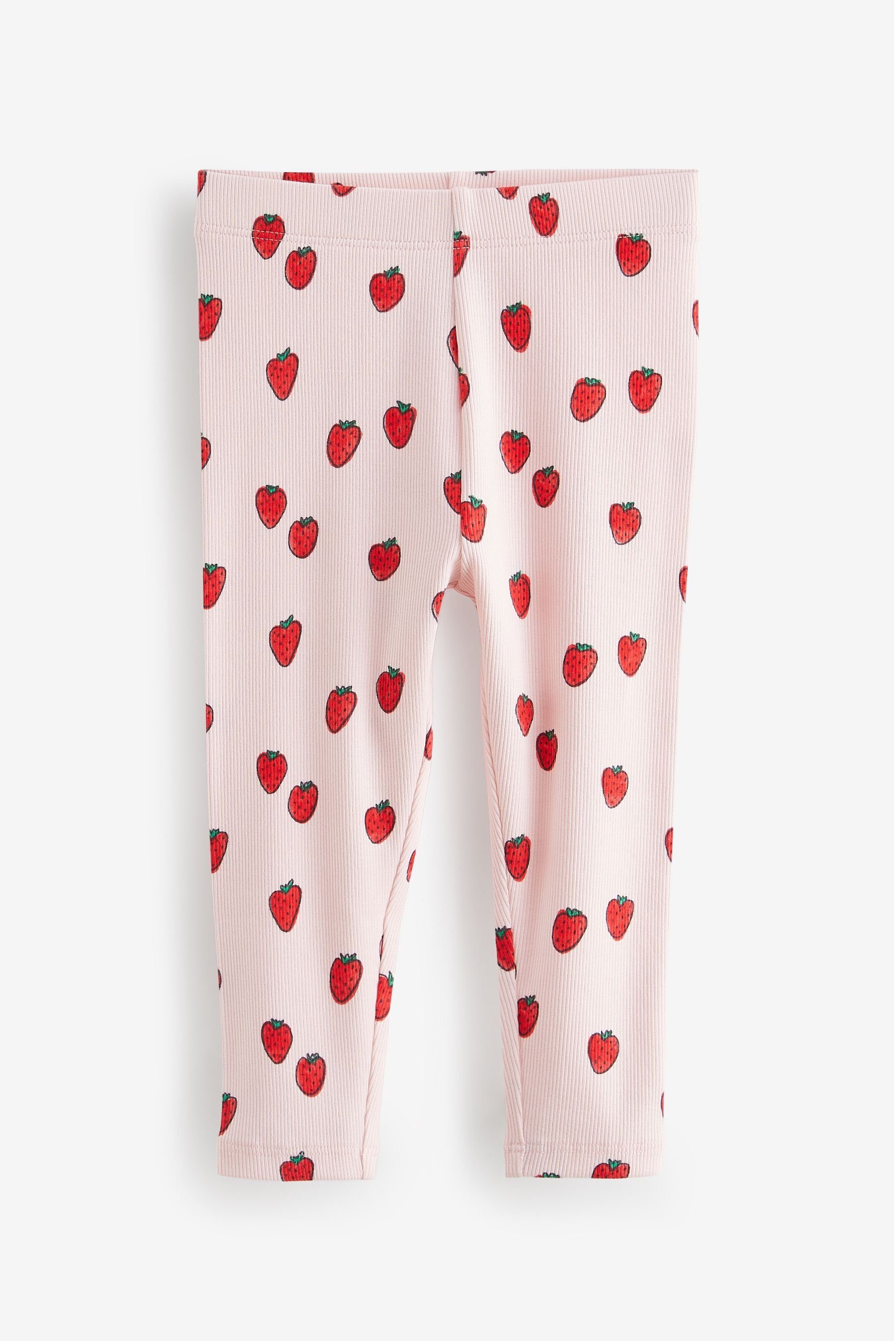 Next Leggings Gerippte Leggings Mit Erdbeermotiv 1 Tlg