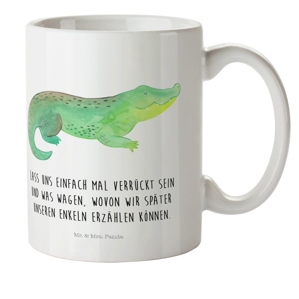 Mr And Mrs Panda Kinderbecher Krokodil Weiß Kunststoff Tasse