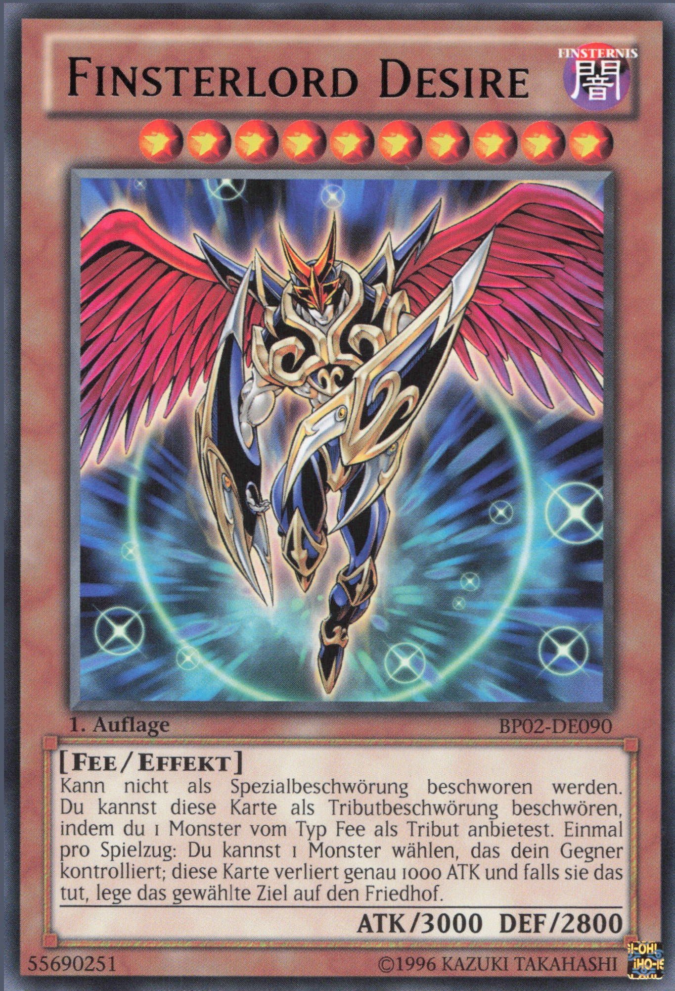 ReCollectibles Sammelkarte YuGiOh Karte Finsterlord Desire (V.2), Yu-Gi-Oh! Karte BP02-DE090 Rare