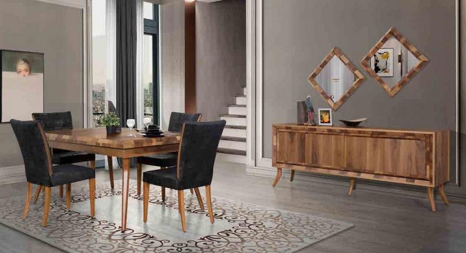 Jvmoebel Esszimmer Set Esszimmer Set Esstisch 4 Stühle Anrichte Tische