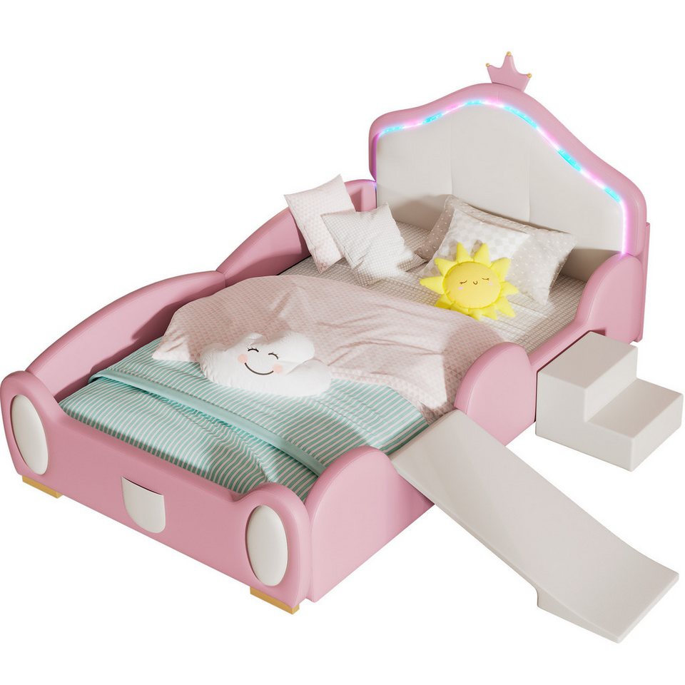 Redom Kinderbett Polsterbett Bett Mit Mehrfarbigem Multi Mode Led