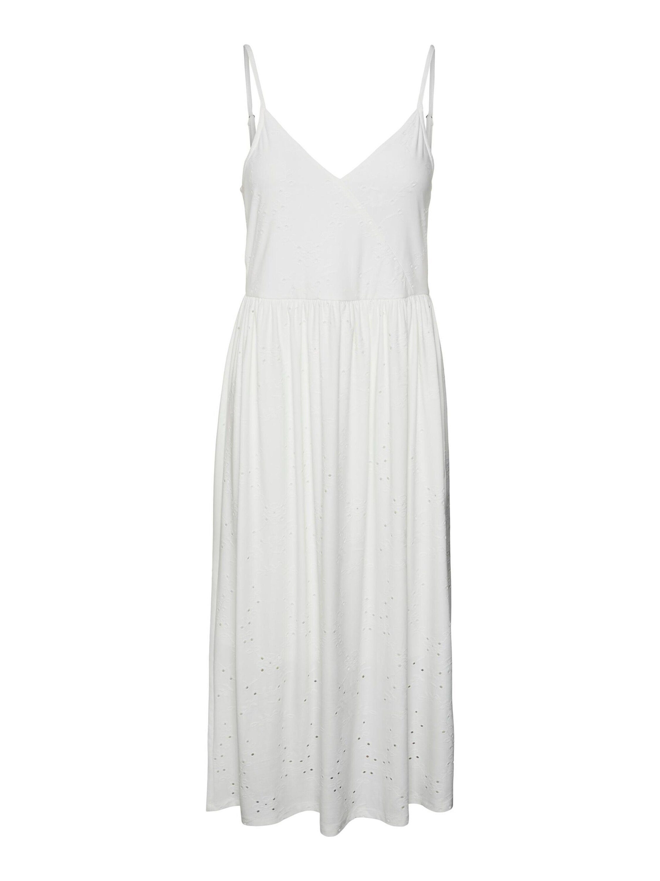 Vero Moda Sommerkleid Camil 1 Tlg Drapiertgerafft Lochmuster