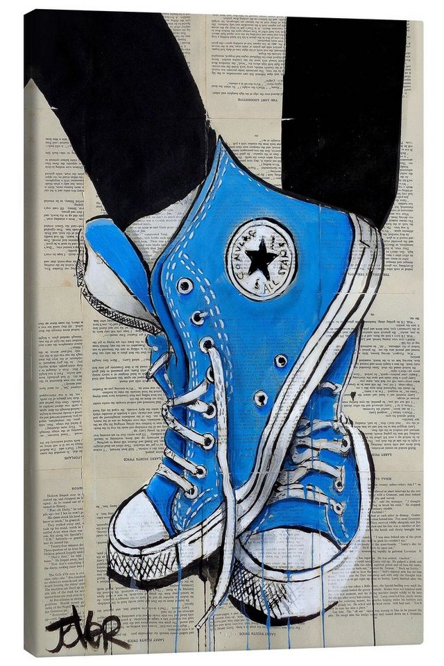Posterlounge Leinwandbild Loui Jover Nicht Ohne Meine Blauen Schuhe
