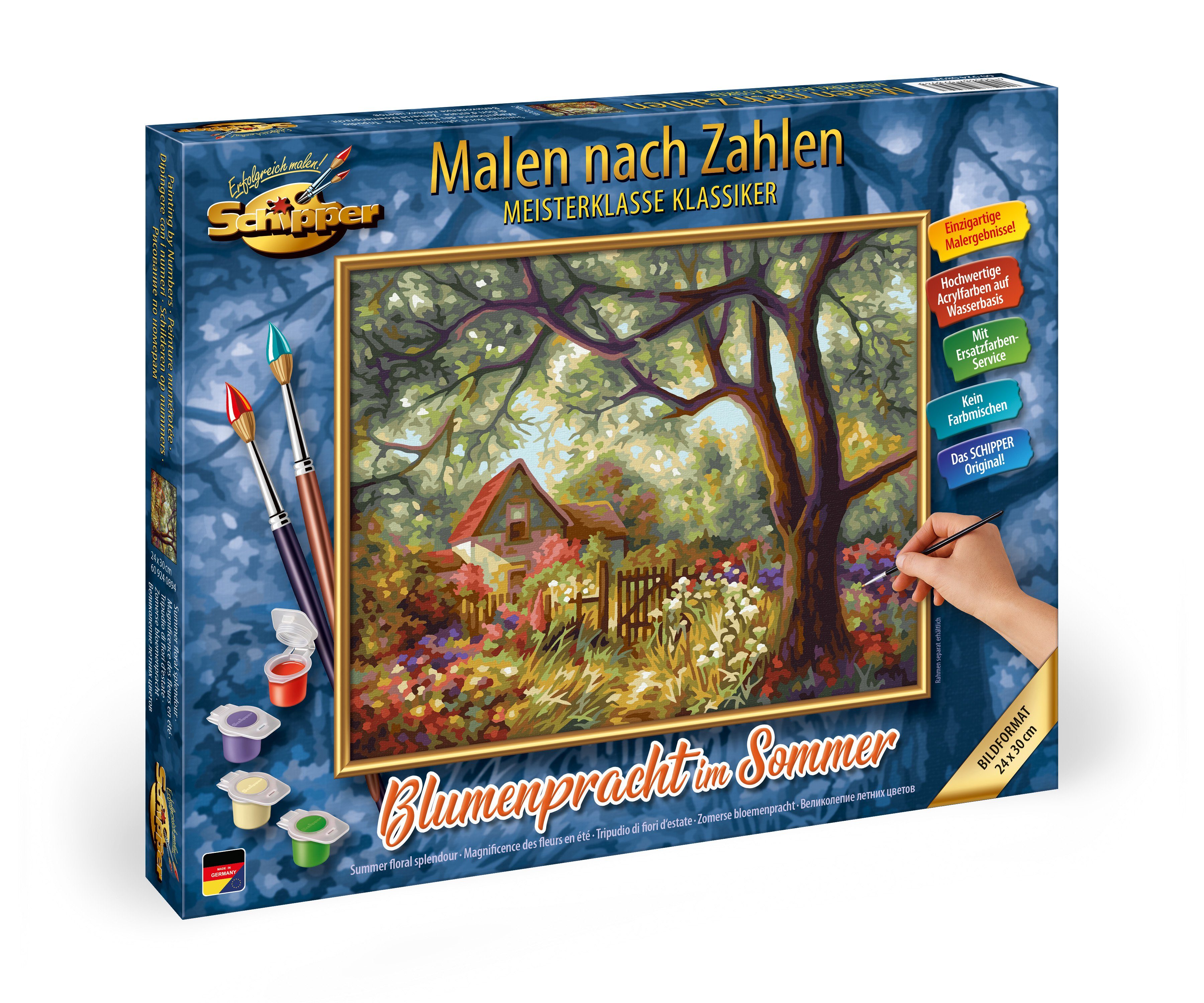 Schipper Malen nach Zahlen 609240894 Malen nach Zahlen Blumenpracht im Sommer (Set), Made in Germany