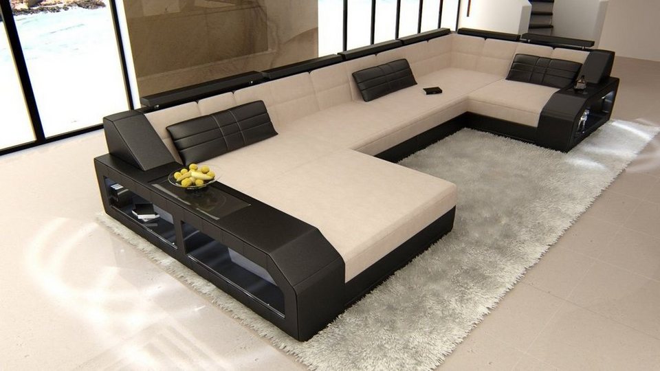 Sofa Dreams Wohnlandschaft Sofa Stoff Couch Arezzo U Form Polster