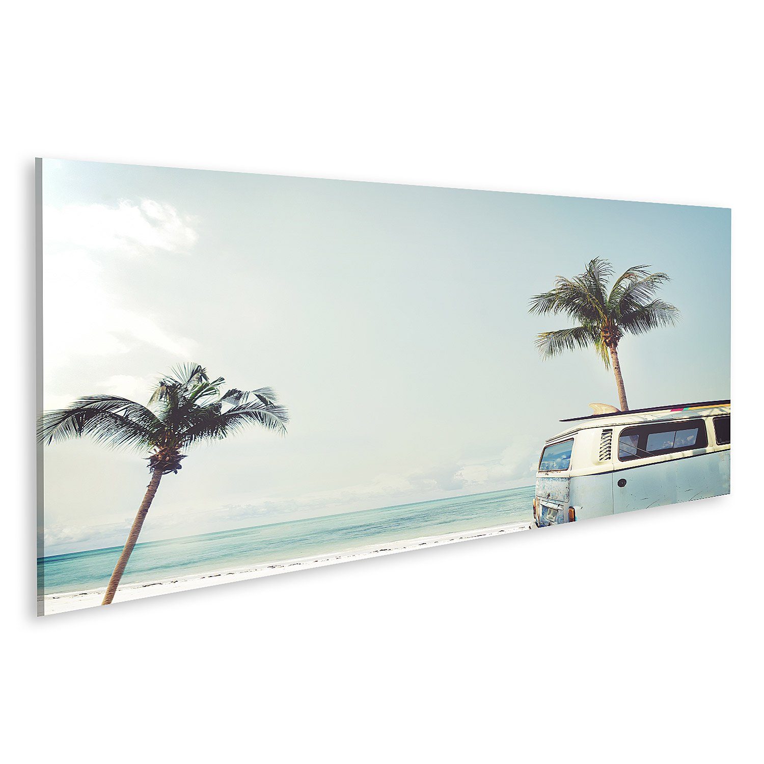 Islandburner Leinwandbild Bild Auf Leinwand Surfer Bus Passend Bulli