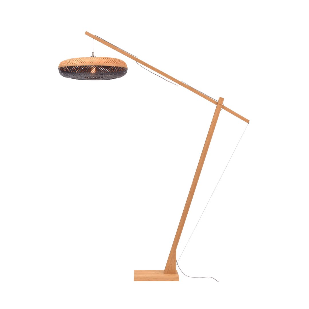 GOOD&MOJO Stehlampe Stehlampe Palawan Naturel Schwarz