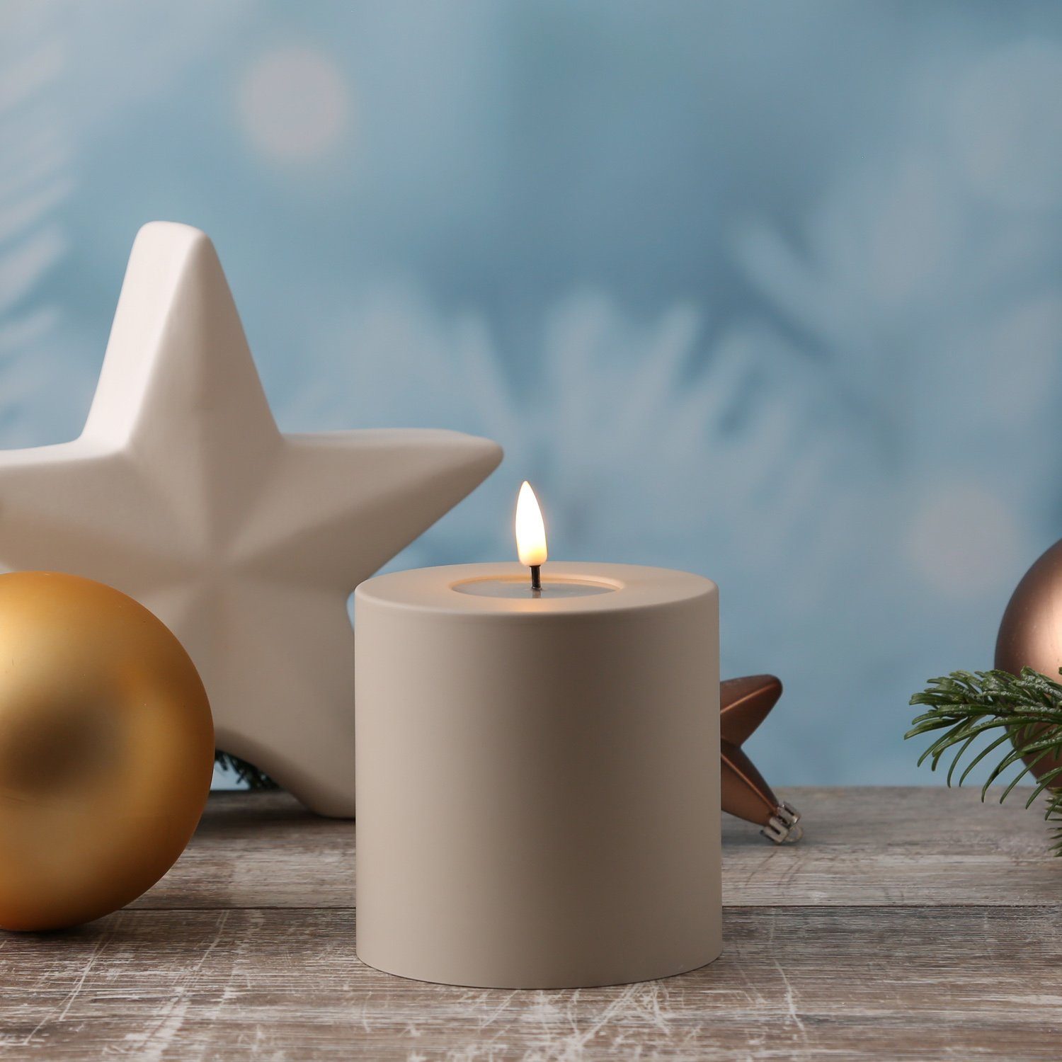 Deluxe Homeart LED-Kerze »LED Kerze MIA Deluxe für Außen 3D Flamme ...