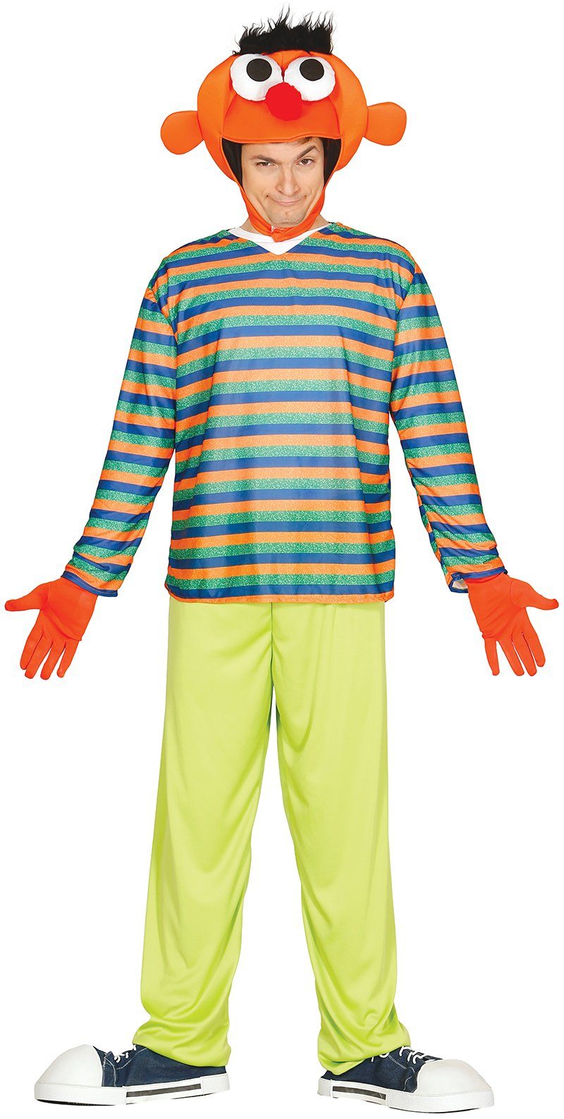 Fiestas Guirca Kostüm Herrenoutfit Orange Puppe Mit Kapuze Oberteil