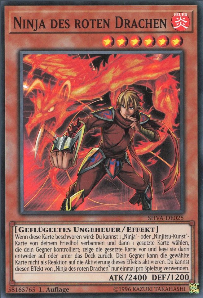 Recollectibles Sammelkarte Yugioh Karte Ninja Des Roten Drachen Yu Gi