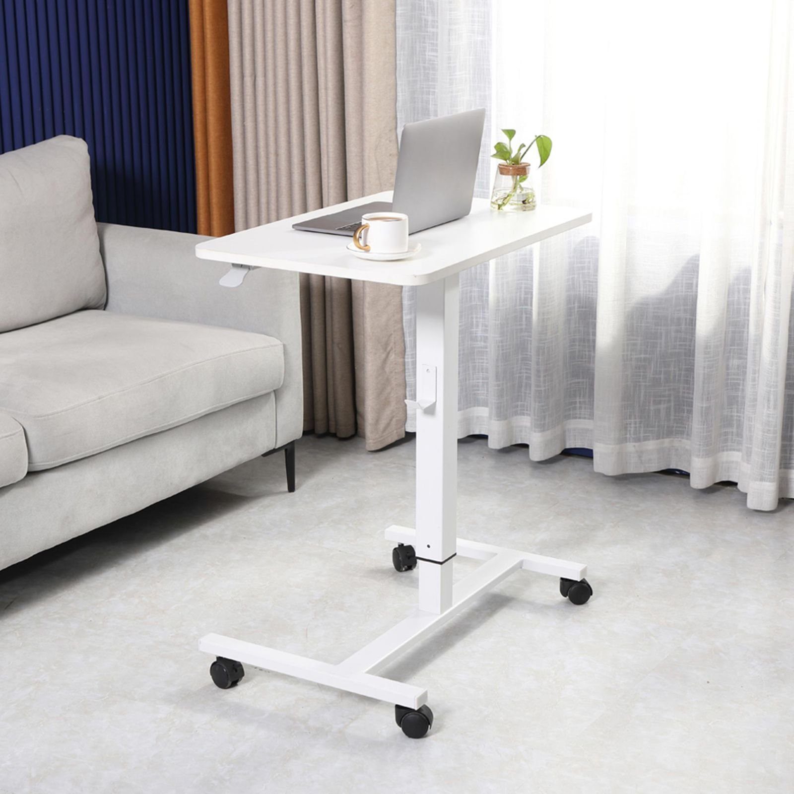 Makika Schreibtisch Stehpult / Laptoptisch höhenverstellbar mit Rollen