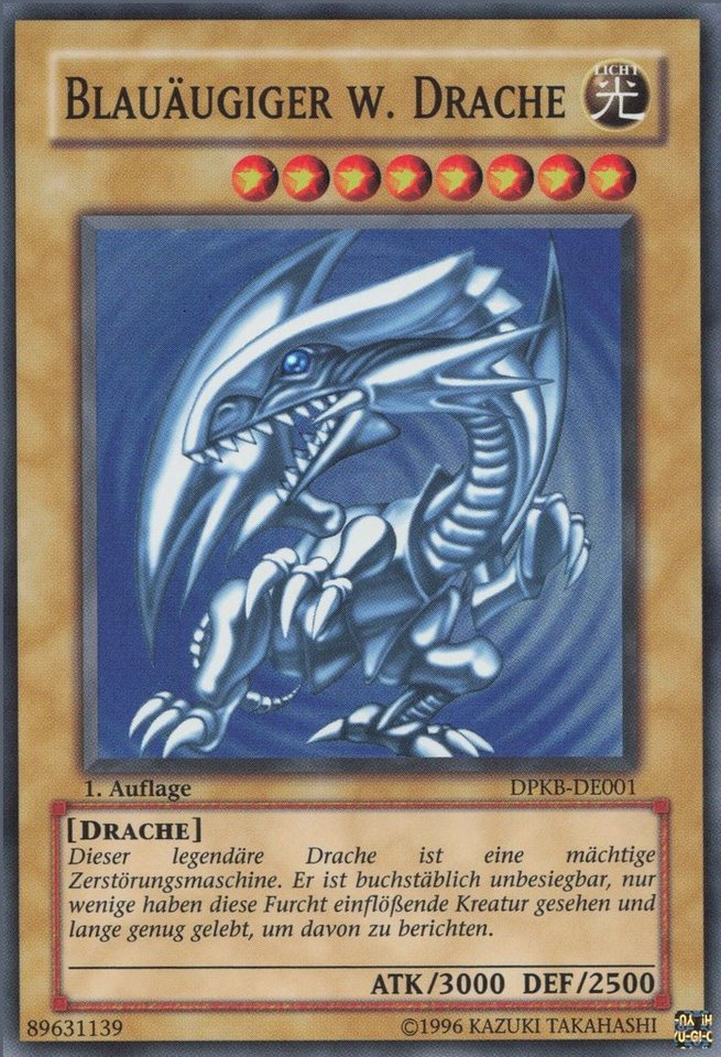Recollectibles Sammelkarte Yugioh Karte Blauäugiger W Drache Deutsch