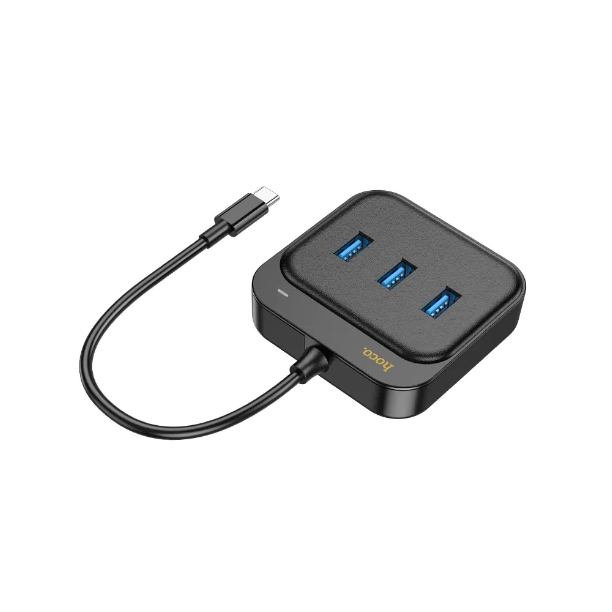 HOCO HUB Adapter 4in1 Typ C auf USB3.0*3+RJ45 Gigabit Ethernet Adapter