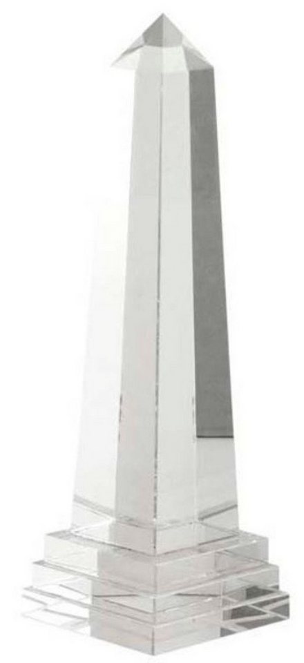 Casa Padrino Dekoobjekt Luxus Kristallglas Obelisk 11 X 11 X H 35 Cm