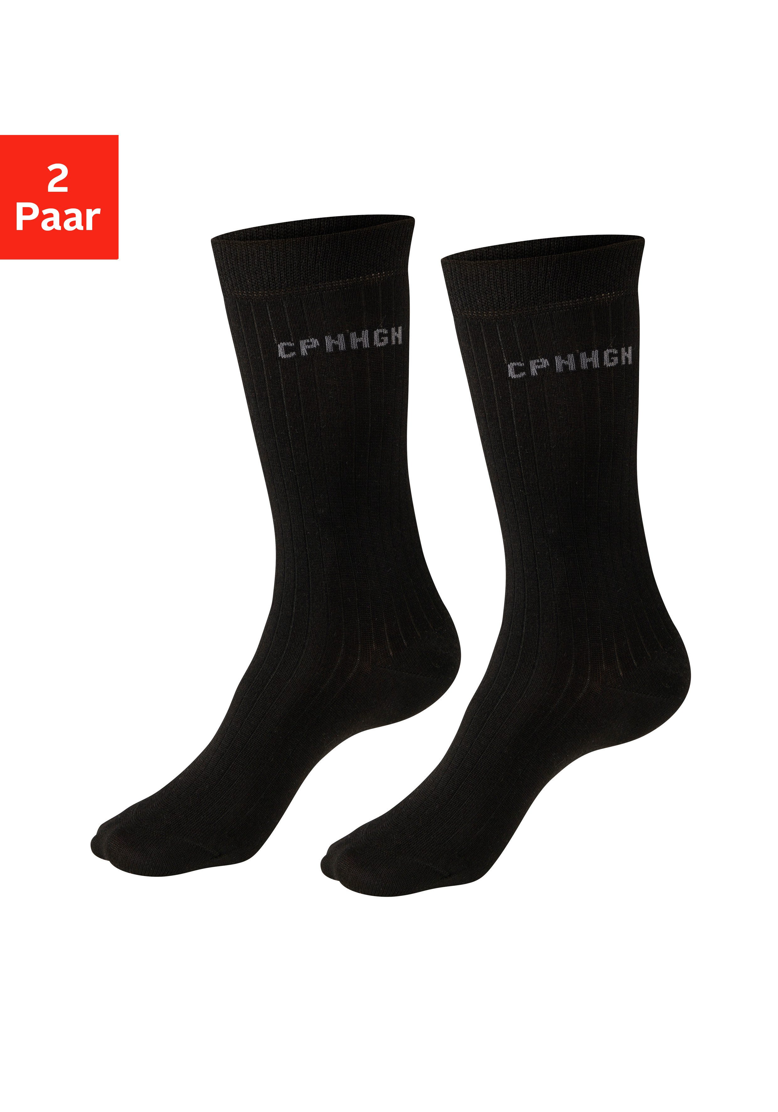 Copenhagen Studios Basicsocken (Packung, 2-Paar) gerippt, mit wärmender ...