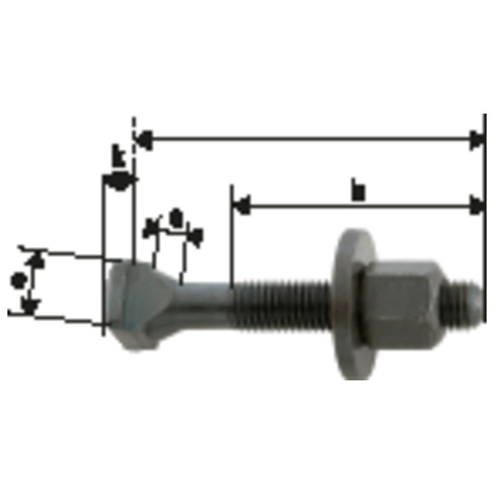 AMF Schraube Schraube für T-Nuten DIN 787 M16 x 16 x 100 mm komplett