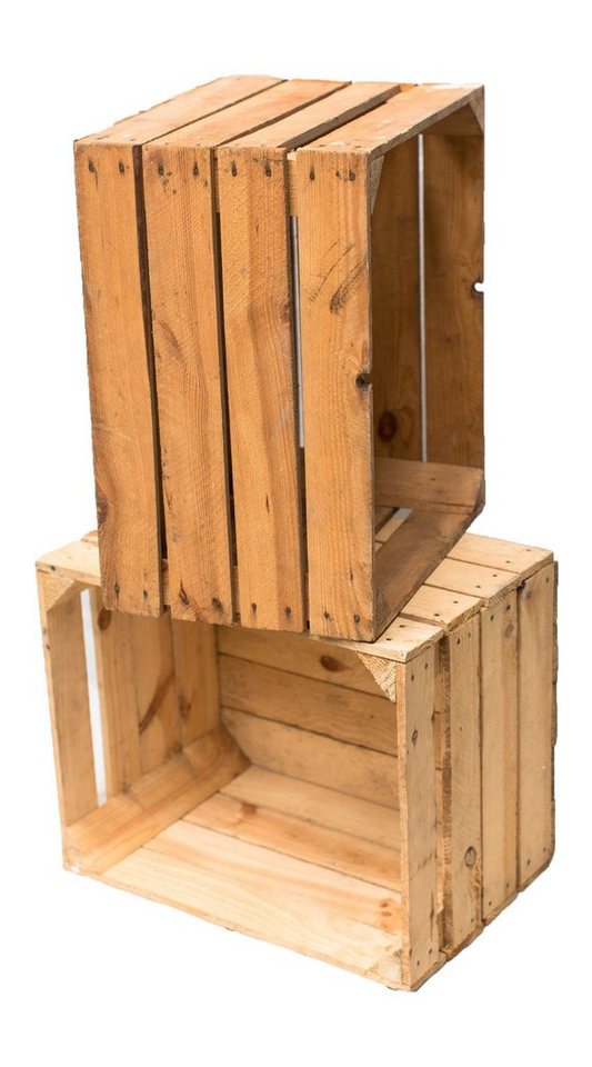 Teramico Holzkiste Weinkisten Vintage Natur 50 X 40 X 30cm Im 2er Set