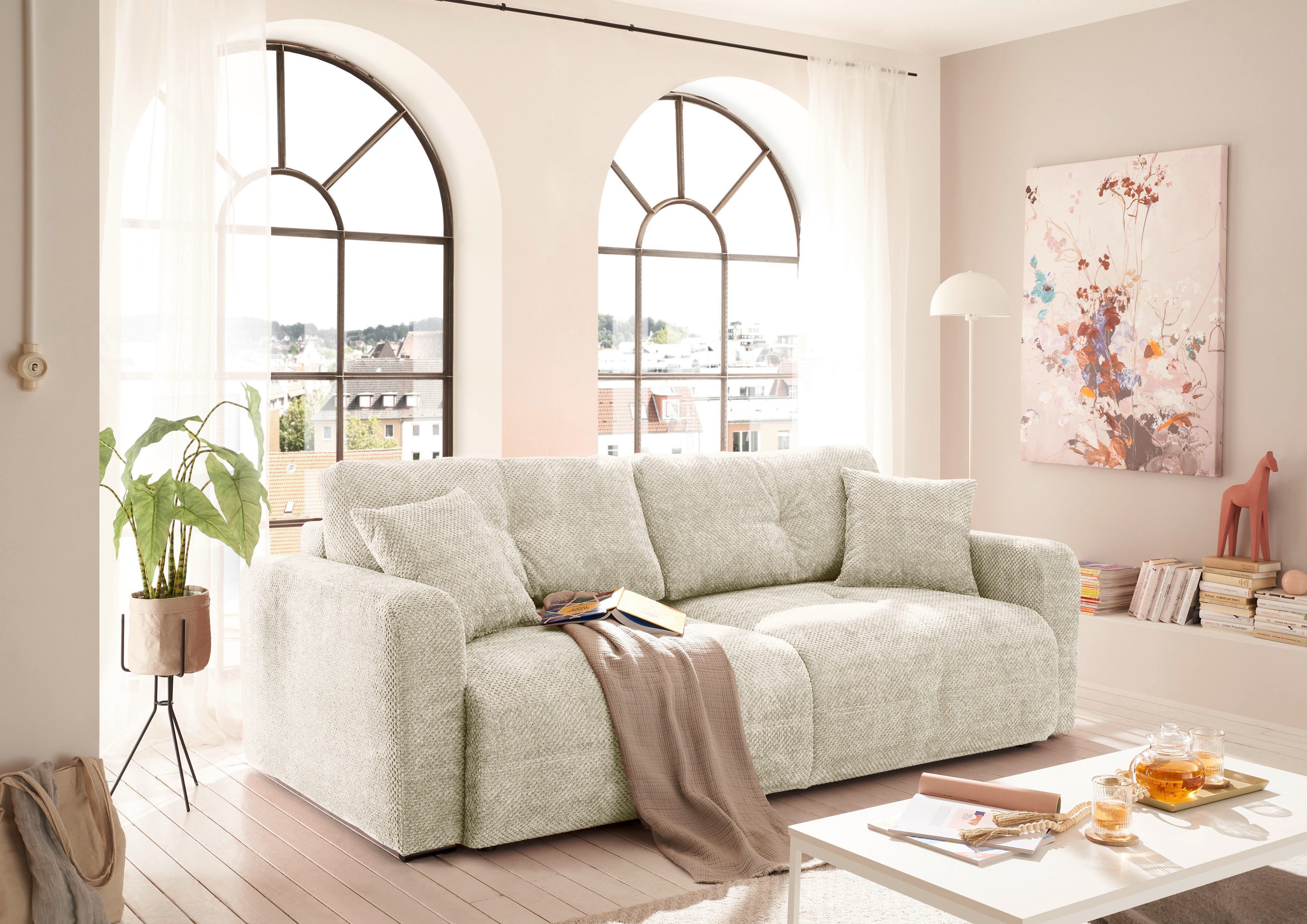 ED EXCITING DESIGN Schlafsofa Bullet, frei im Raum stellbar, mit Bettkasten, mit Schlaffunktion ...