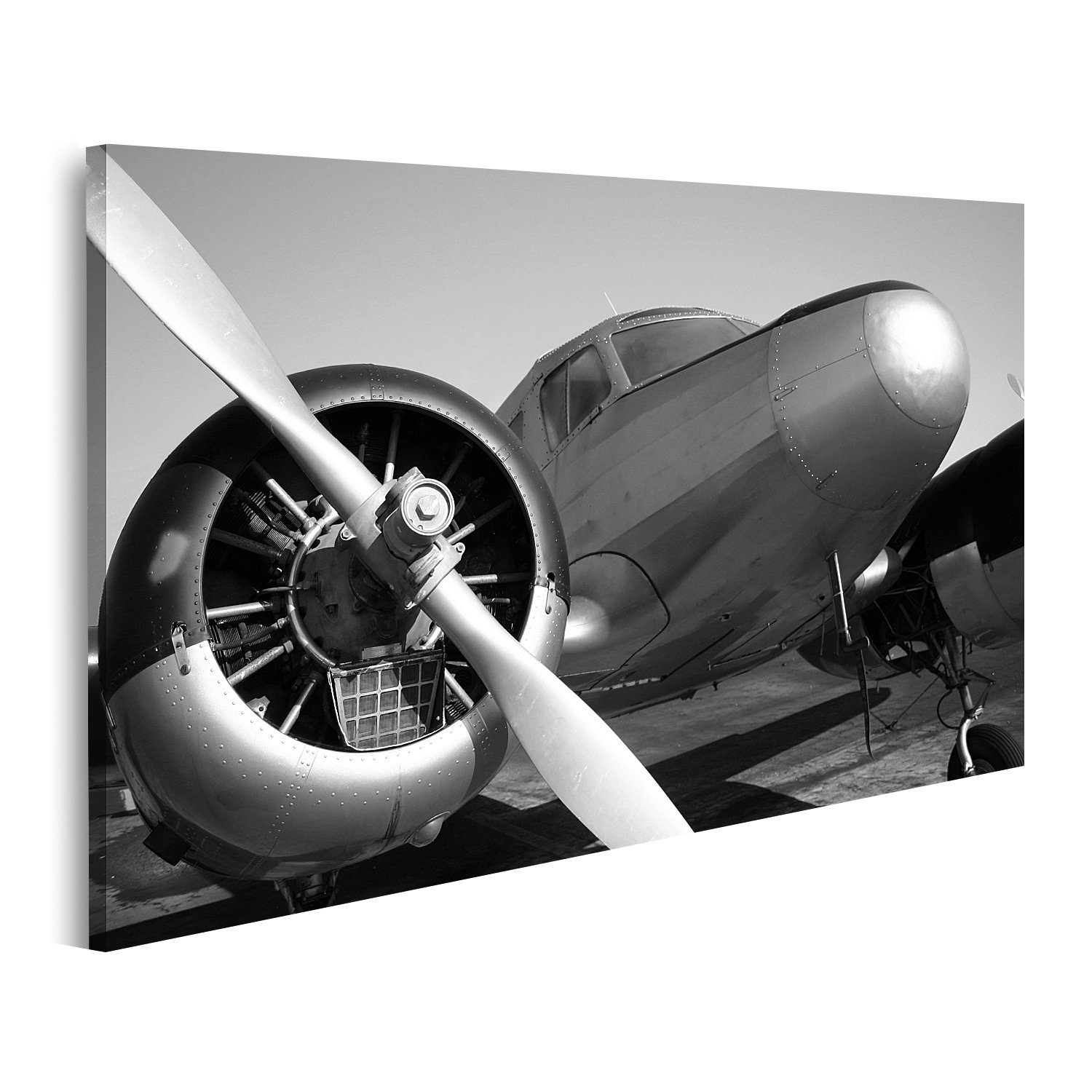 islandburner Leinwandbild Bild auf Leinwand Oldtimer-Flugzeug Wandbild Poster Kunstdruck Bilder