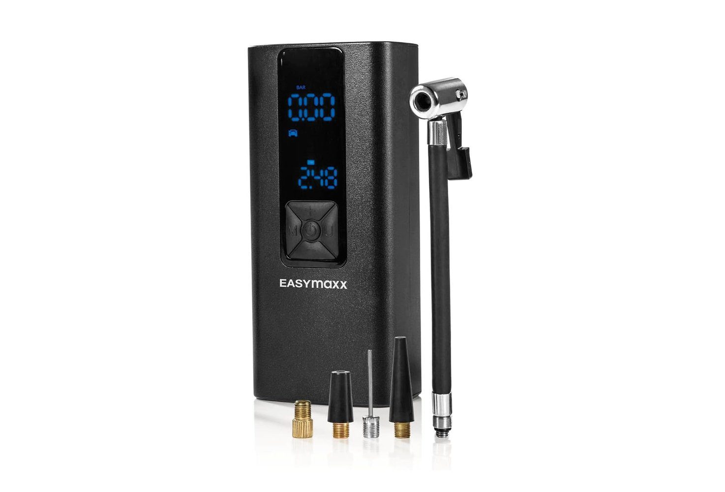 EASYmaxx Akku-Handkompressor mit Digital-Display schwarz, Füllt Auto ...