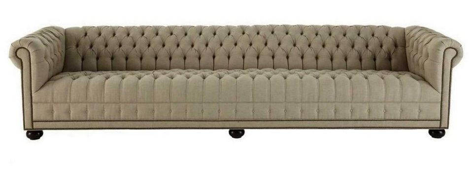 Jvmoebel Chesterfield Sofa Creme Chesterfield Wohnzimmer Viersitzer