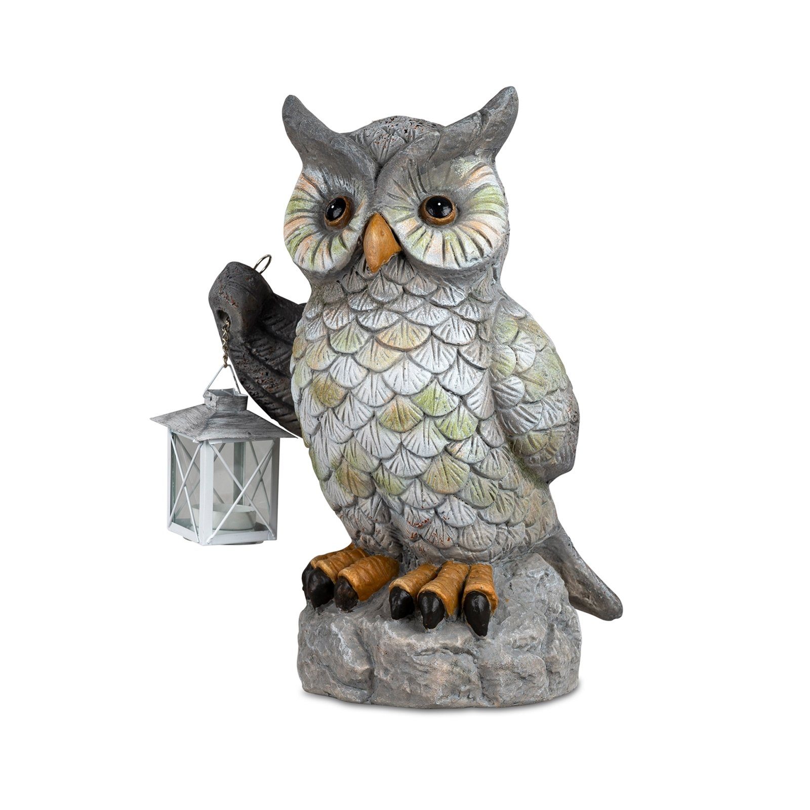 formano Gartenfigur Windlicht Eule mit Laterne, (1 St), Gartenfigur ...