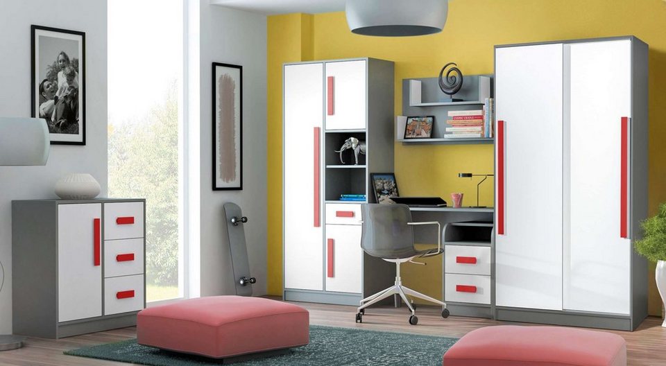 99rooms Jugendzimmer Set Gael Iii Komplett Set Set 6 St 6 Teilig