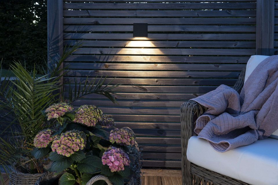 Star Trading Außen Wandleuchte Led Solar Wandleuchtewally Cube 20lm