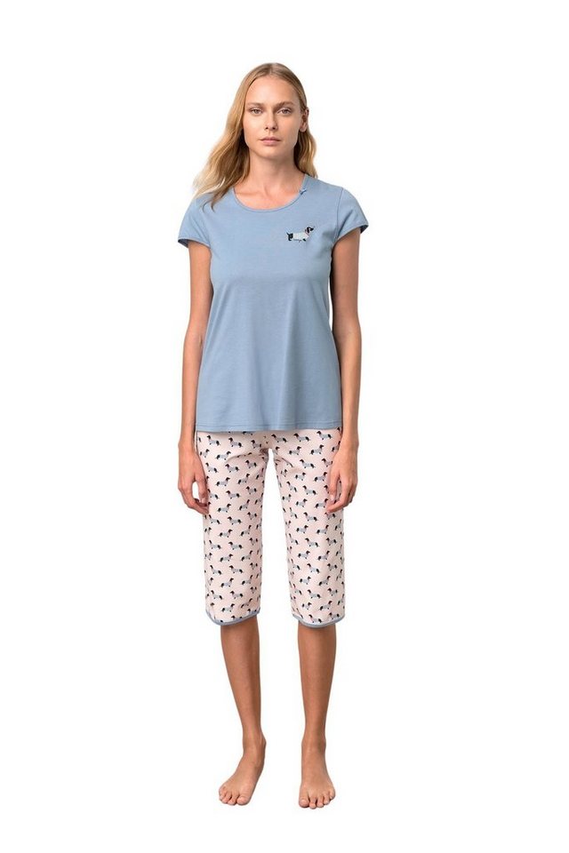 Vamp Pyjama Set 2 Tlg Set Damen Schlafanzug 2 Teilig Pyjama