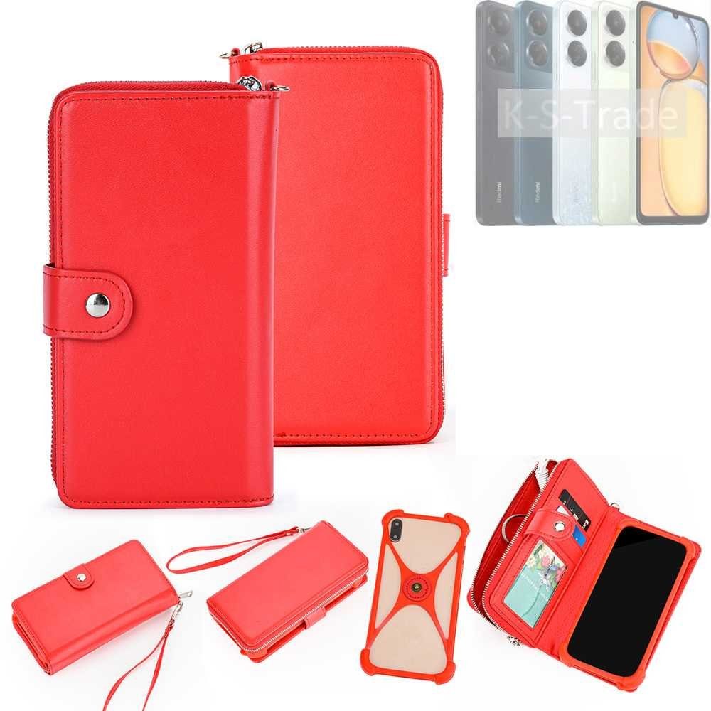 K S Trade Handyhülle Für Xiaomi Redmi 13c 2in1 Schutzhülle Portemonnee