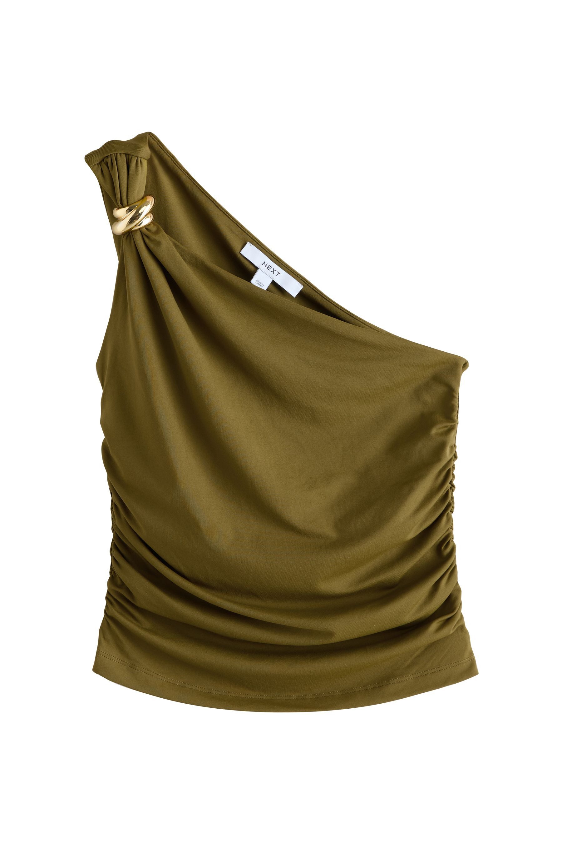 Next One-Shoulder-Top Weiches One-Shoulder-Oberteil mit Hardware (1-tlg)
