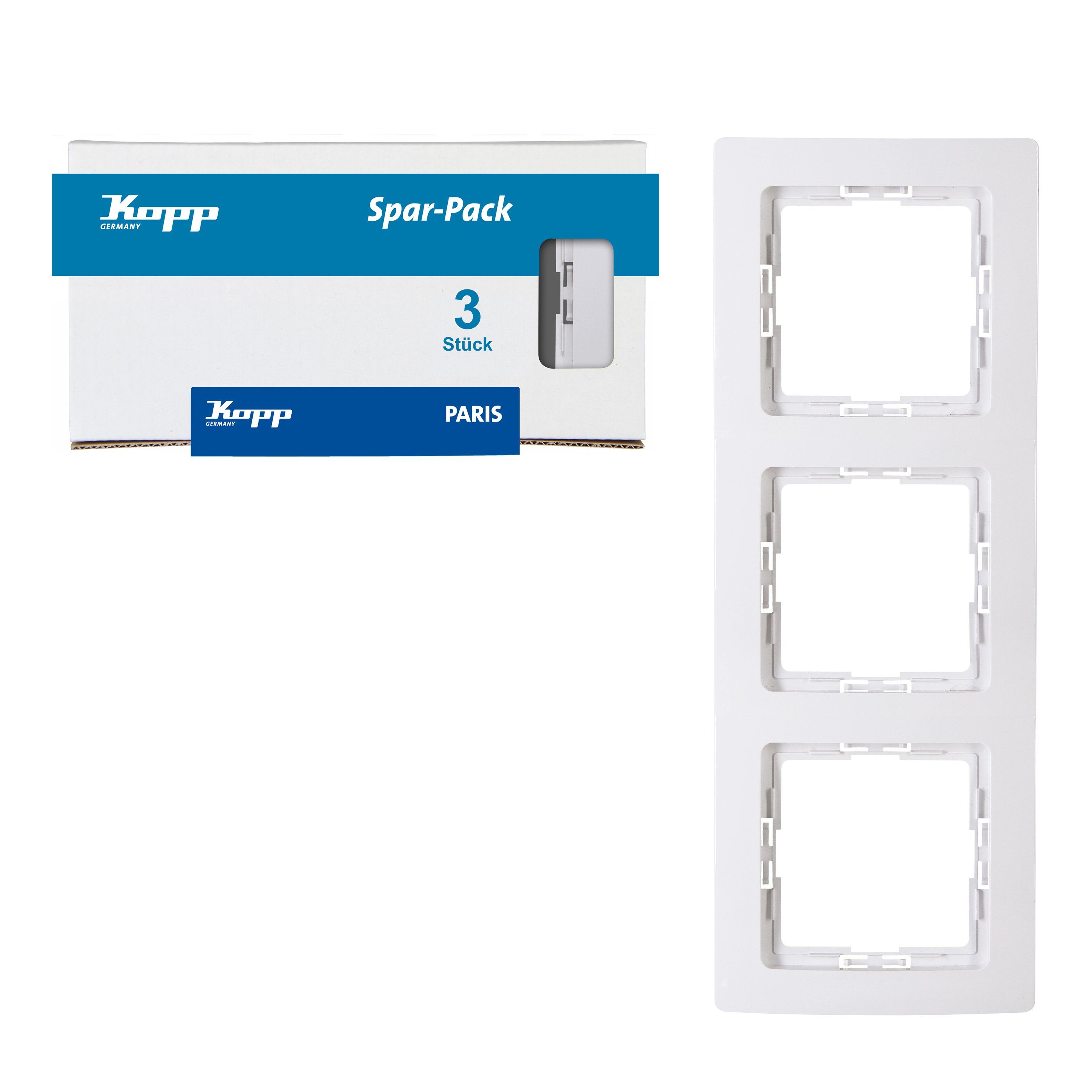 Kopp Steckdose Paris, Spar-Set, 3-St.
