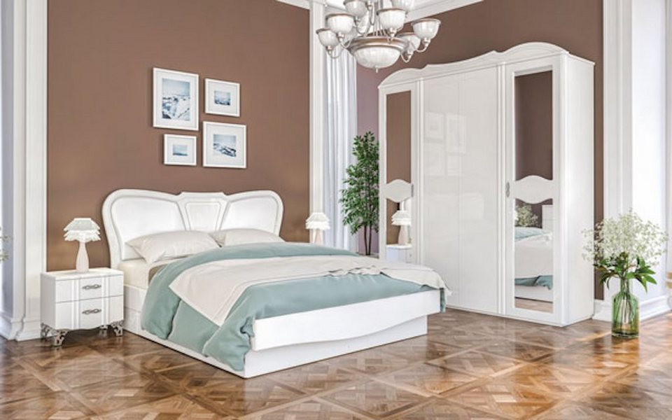 Feldmann Wohnen Schlafzimmer Set Sofie Set 4 Teilig Hochglanz