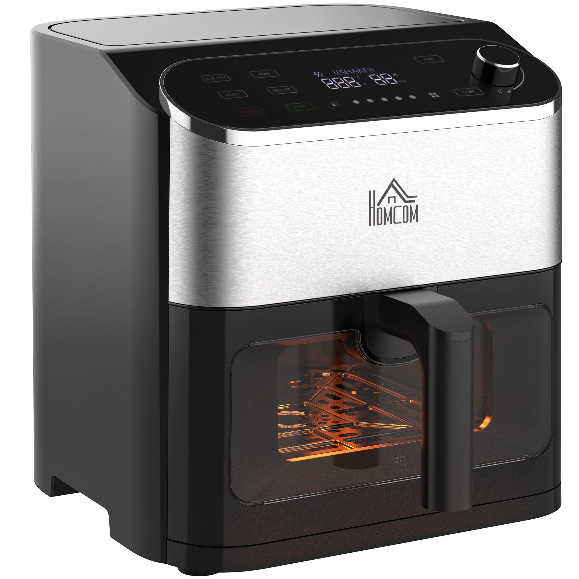 Homcom Heißluftfritteuse 1350 W Schwarz 31 X 375 X 32 Cm Fritteuse