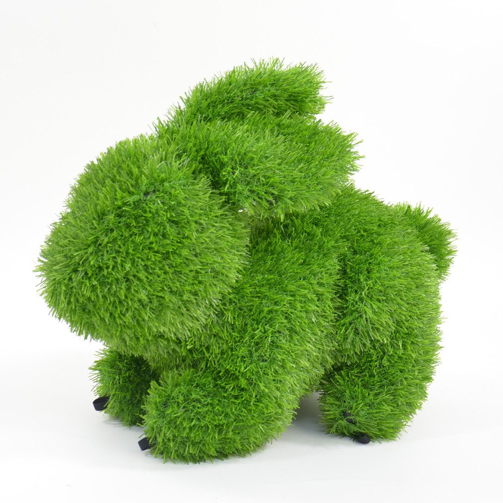 Foolonli Gartenfigur Gartendeko Grasfigur Hase Liegend Kunstrasen 26cmh