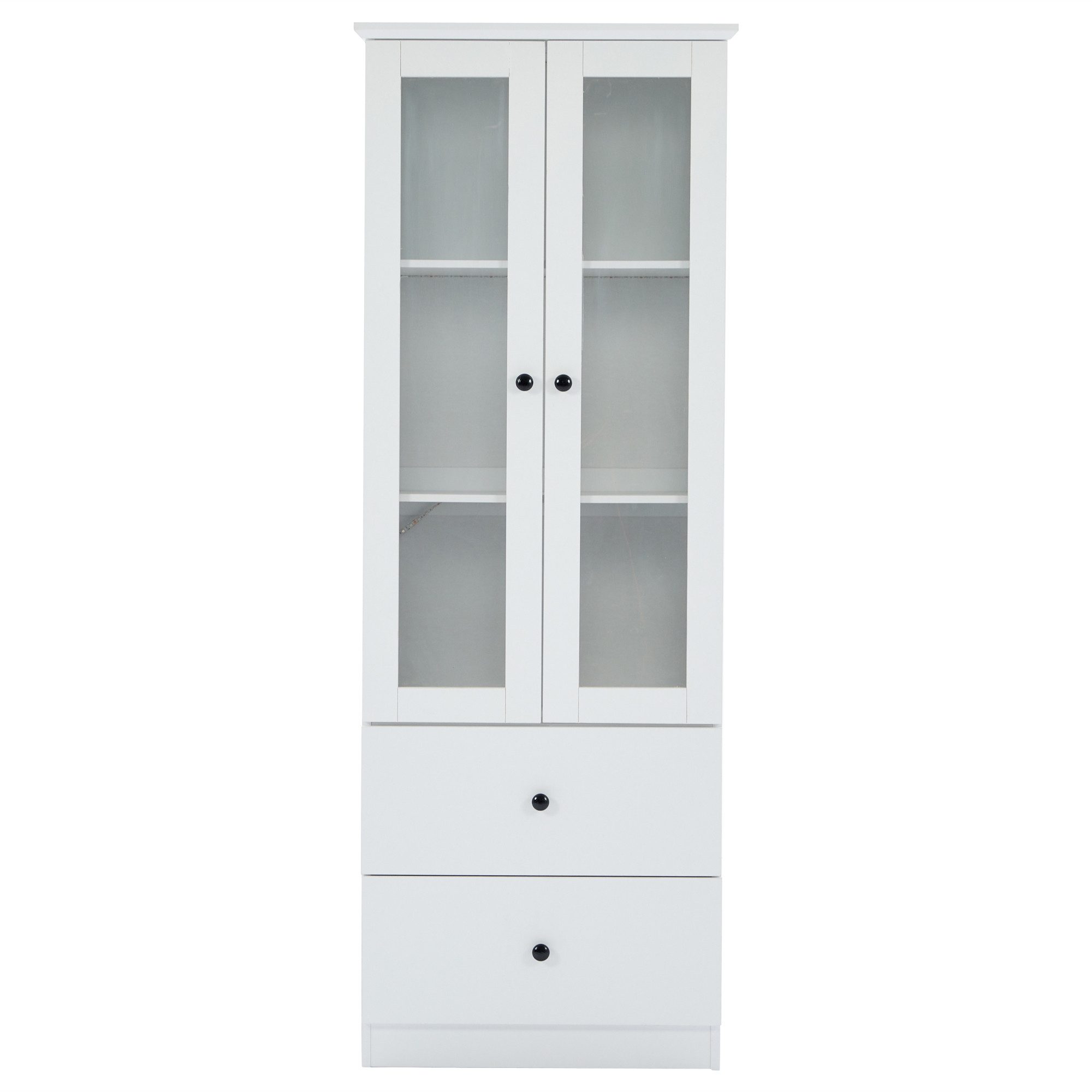 Mc Star Vitrine Moderne Led Weiß Matt 165 Cm Hoch Mit Usb Anschluss 16