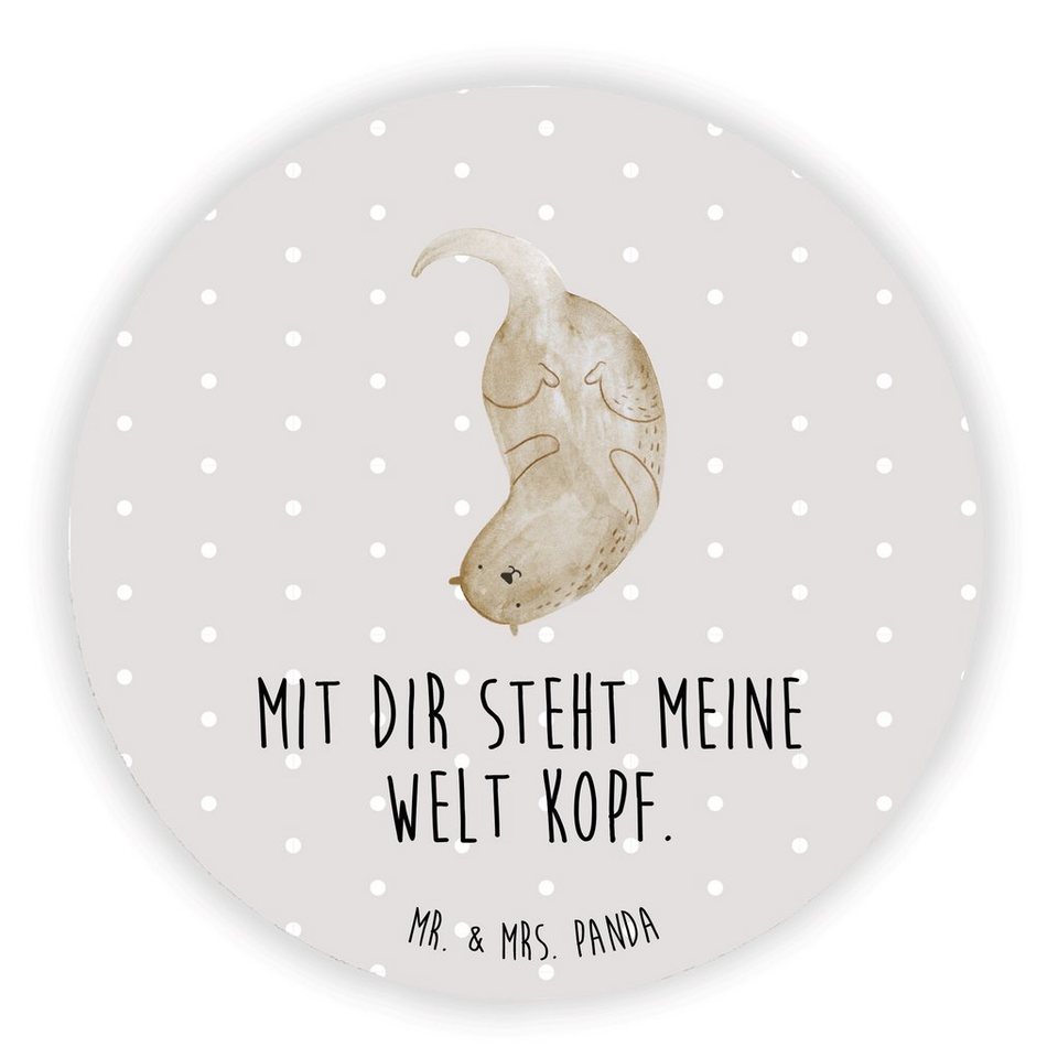 Mr And Mrs Panda Magnet Otter Kopfüber Grau Pastell Geschenk