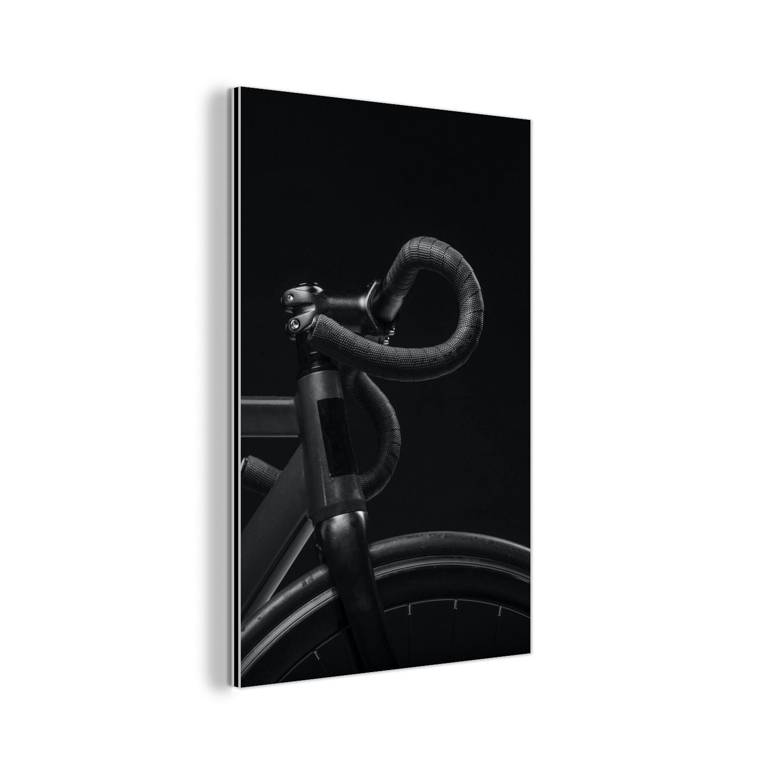 Muchowow Metallbild Fahrrad Lenker Schwarz Weiß 1 St Alu