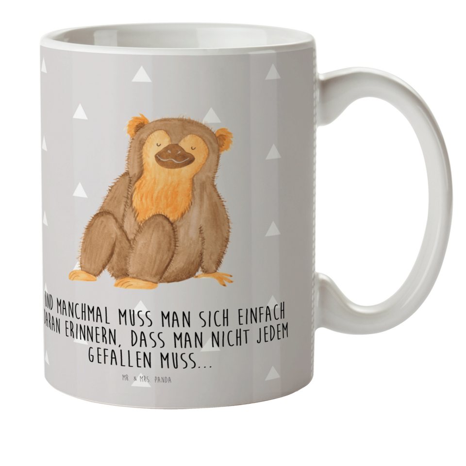 Mr And Mrs Panda Kinderbecher Affe Grau Pastell Geschenk Affen