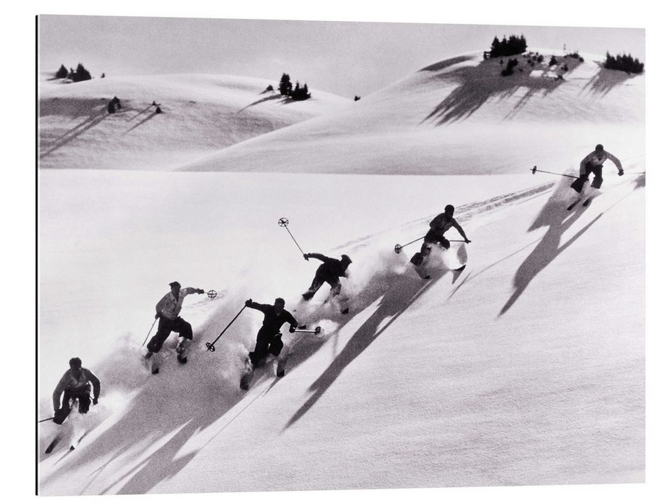 Posterlounge Xxl Wandbild Vintage Ski Collection Skifahrer In Den