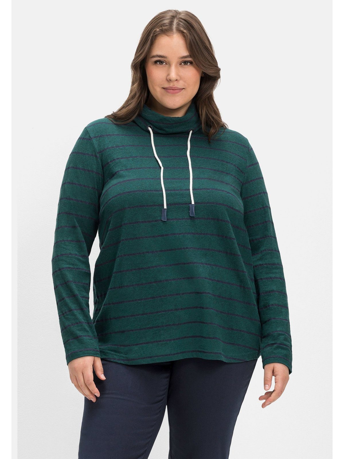 Sheego Langarmshirt Große Größen In Leicht Ausgestellter Form