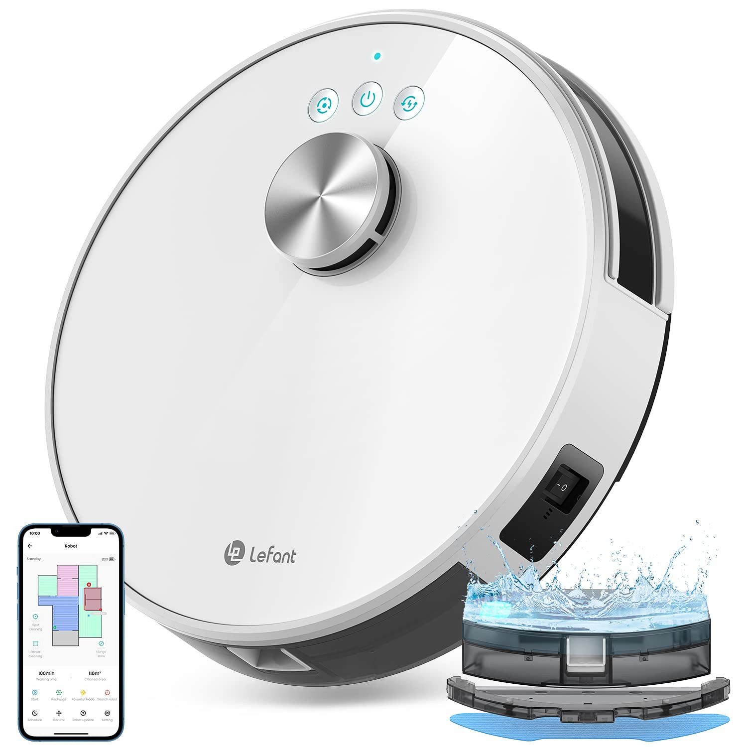 Lefant Nass Trocken Saugroboter M1 Staubsauger Roboter Mit