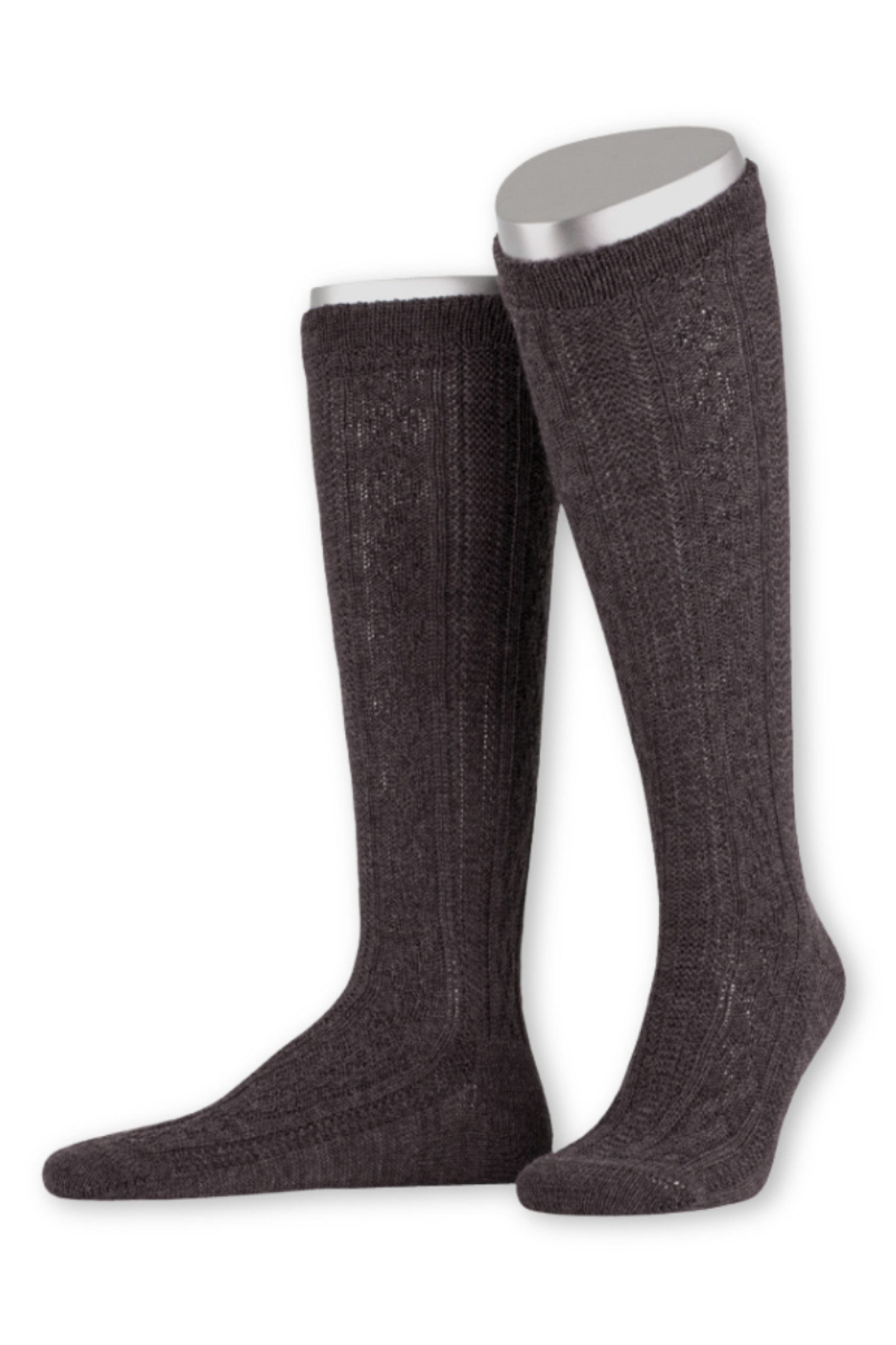 Lusana Trachtensocken Trachten Kniestrümpfe - L4910 - jeansblau ...