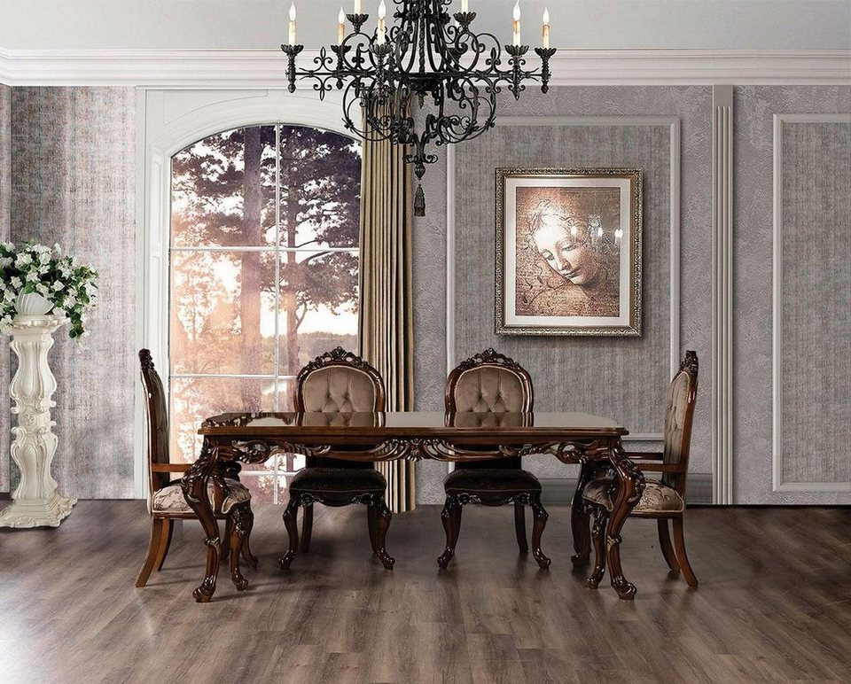 Jvmoebel Essgruppe Klassisches Esszimmer Tisch Mit 4 Stühlen Barock