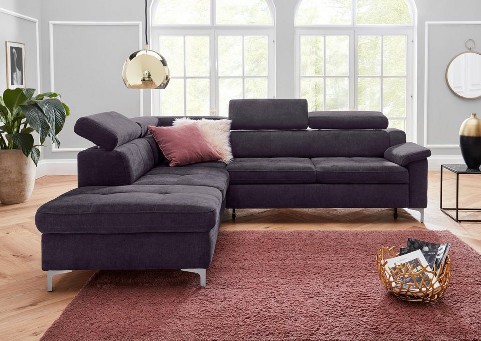 Exxpo Sofa Fashion Ecksofa Florenz Wahlweise Mit Bettfunktion