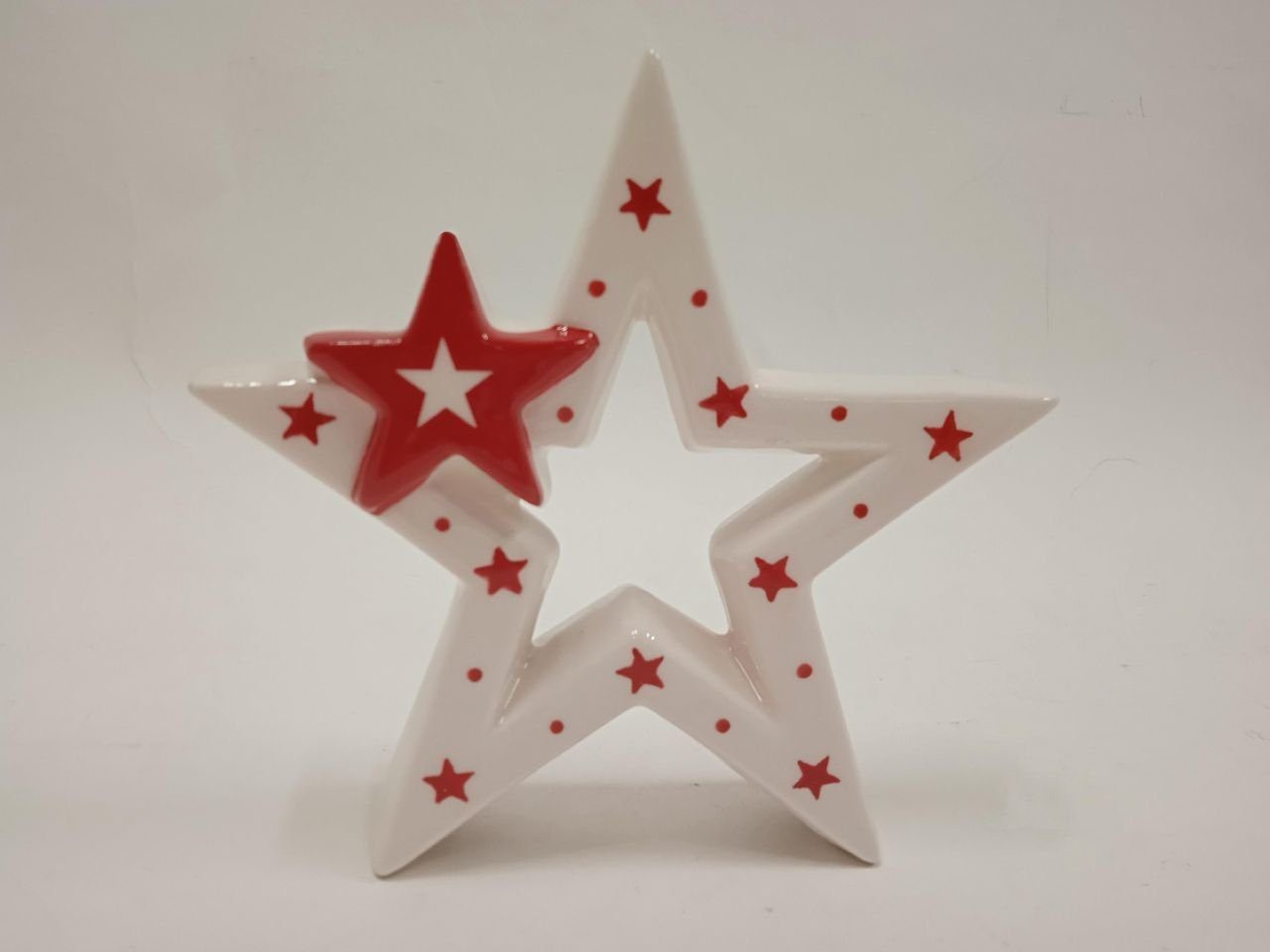 Trend Line Weihnachtsfigur Trendline Dekofigur Stern Aus Keramik 14 X 35 X