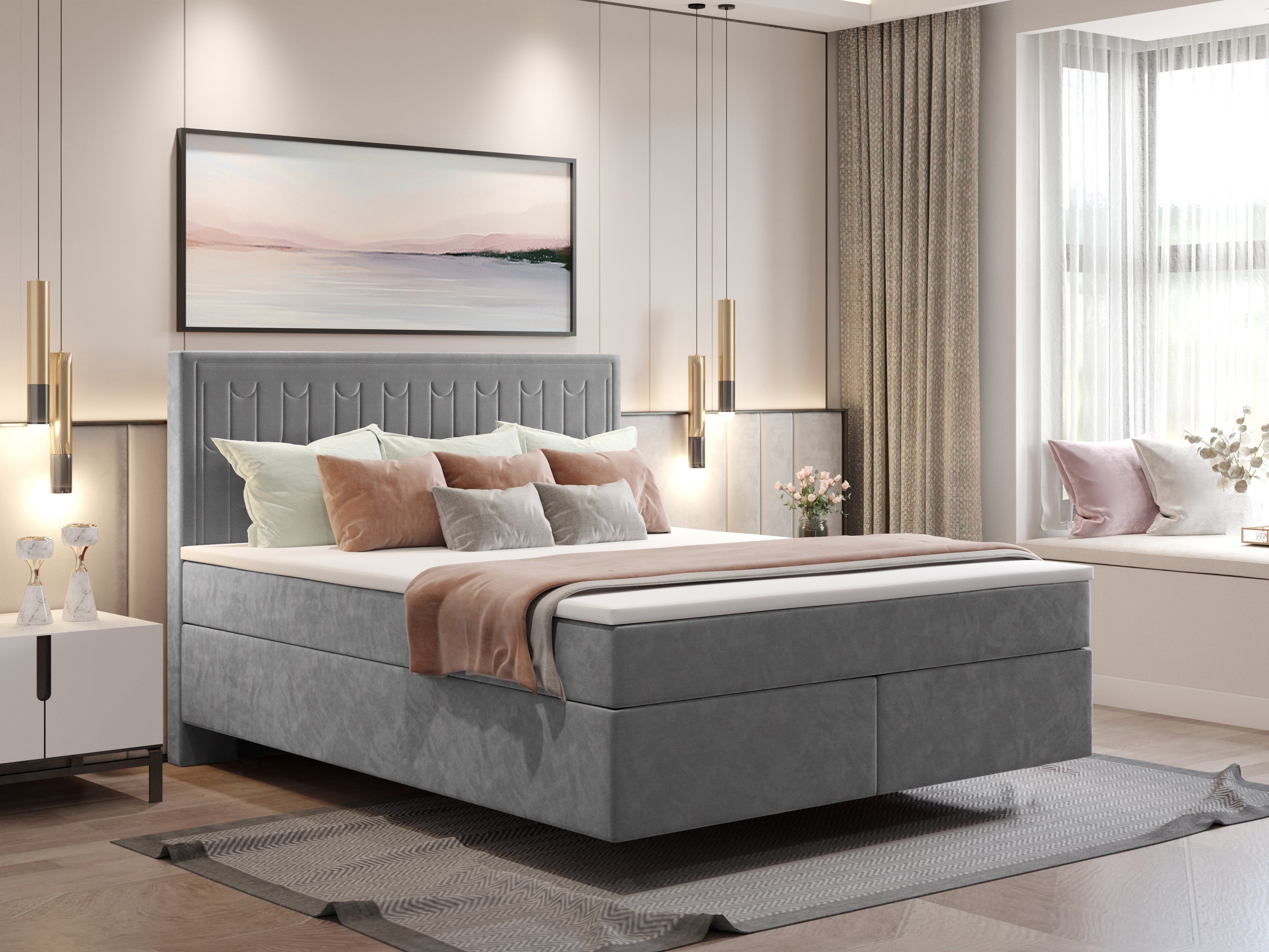 Kaiser Möbel Boxspringbett Boxspringbett Mit Zwei Matratze Und Topper